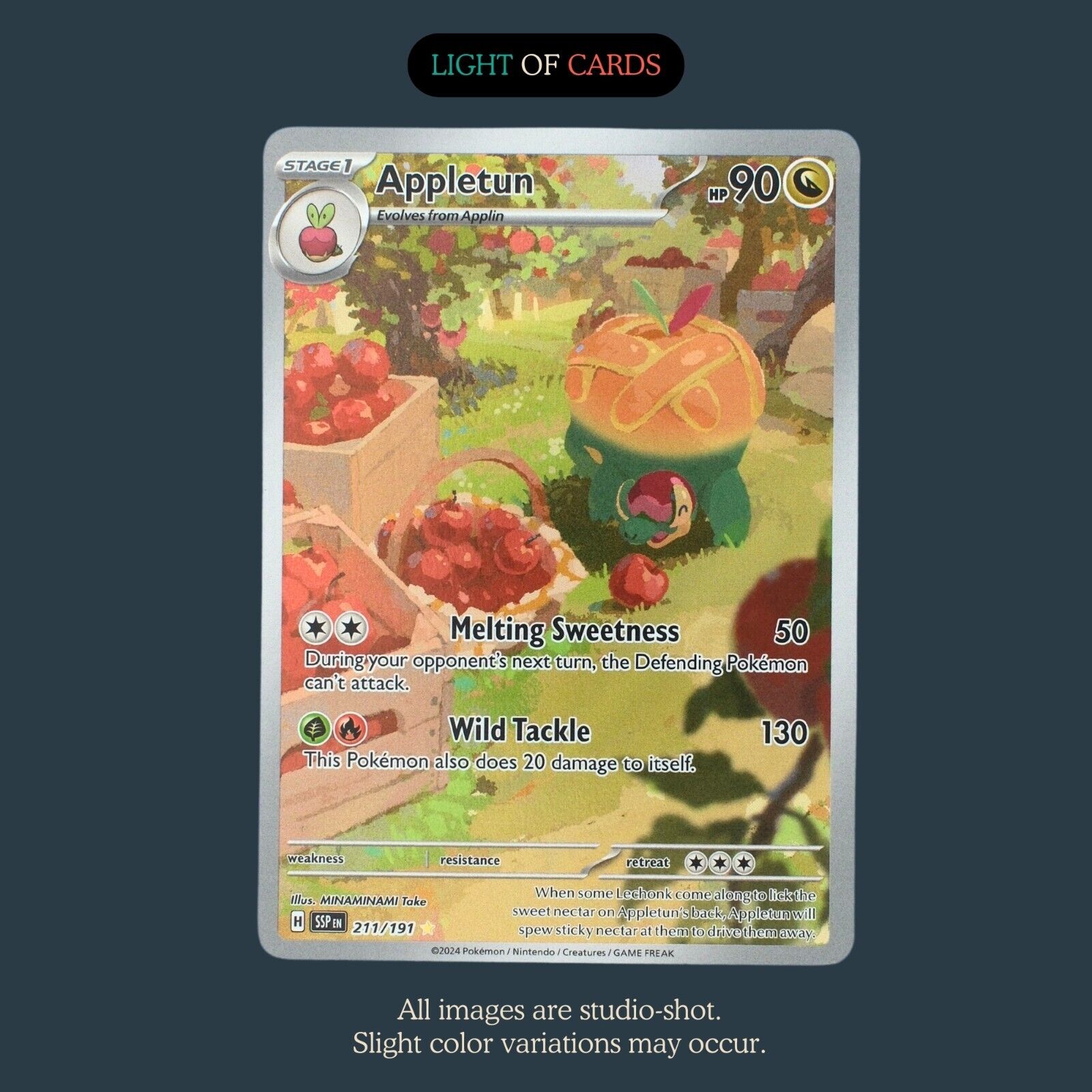 Pokémon TCG - Appletun - 211/191 - Illustration Rare - Surging Sparks ...